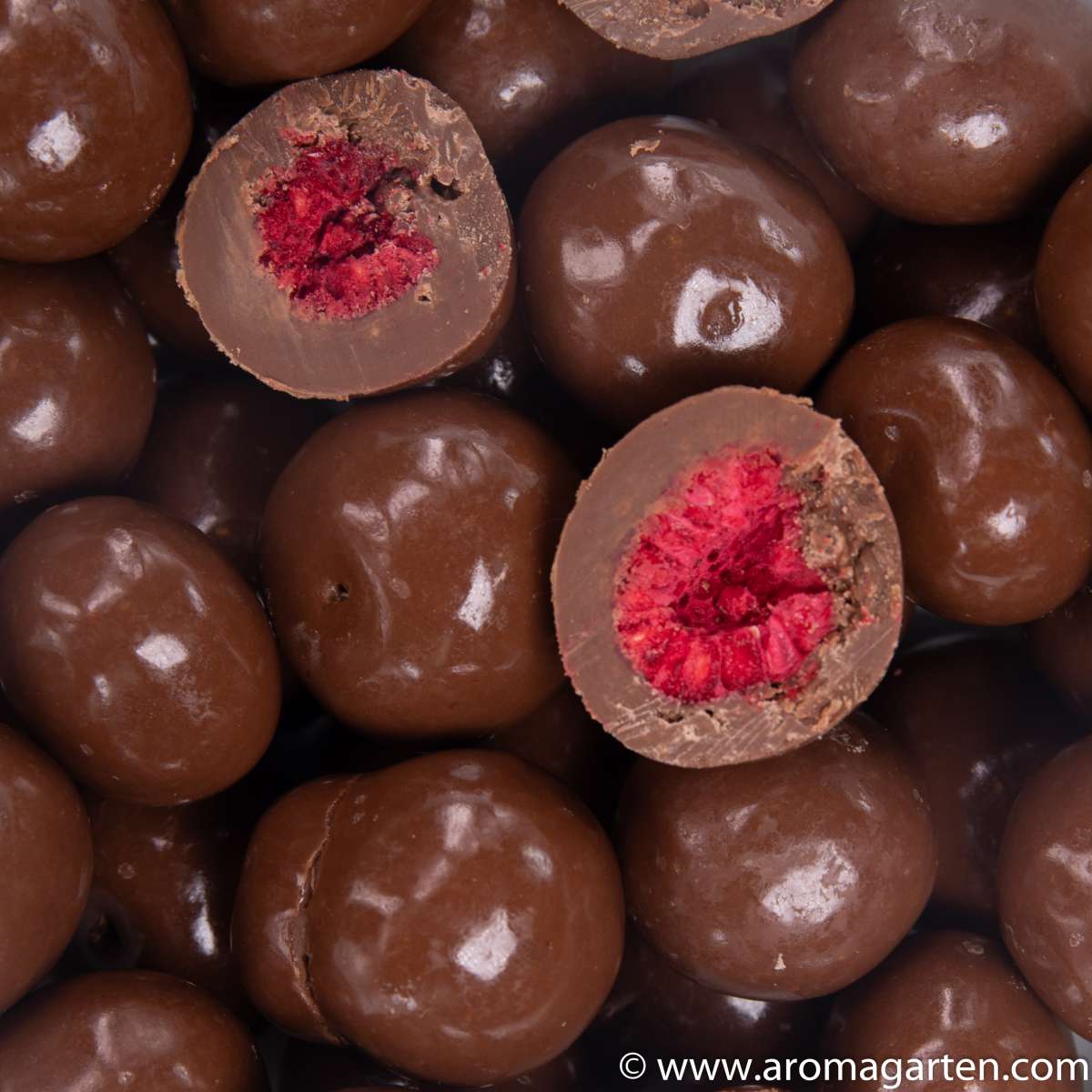 Himbeeren in Schokolade | Natürlicher Aromagarten